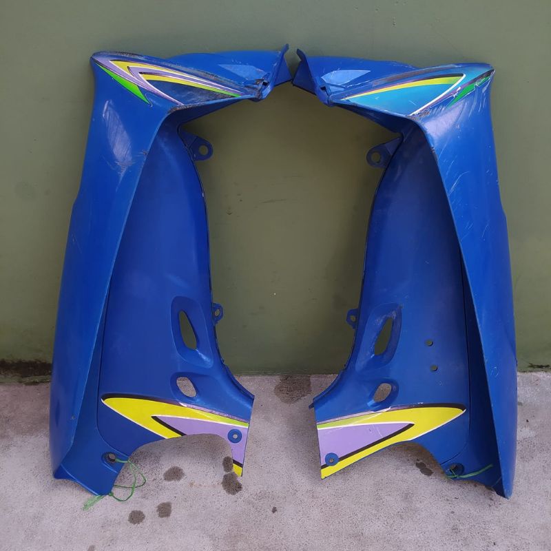 Jual cover body sayap luar dalam suzuki shogun R 110 warna biru ...