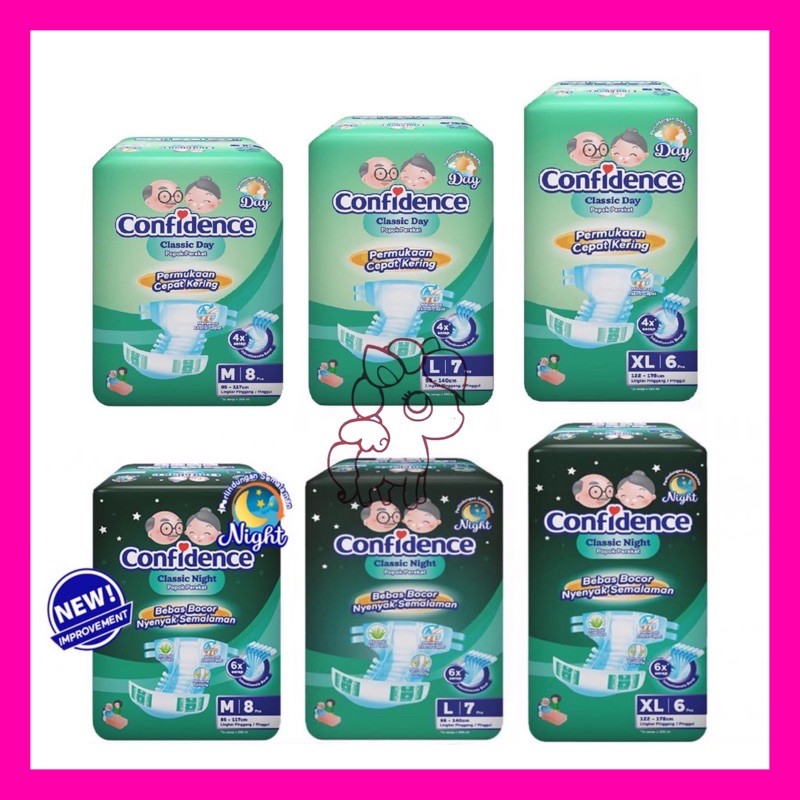 Jual Confidence Adult Diapers Classic Day Night M8 L7 XL6 | Shopee ...