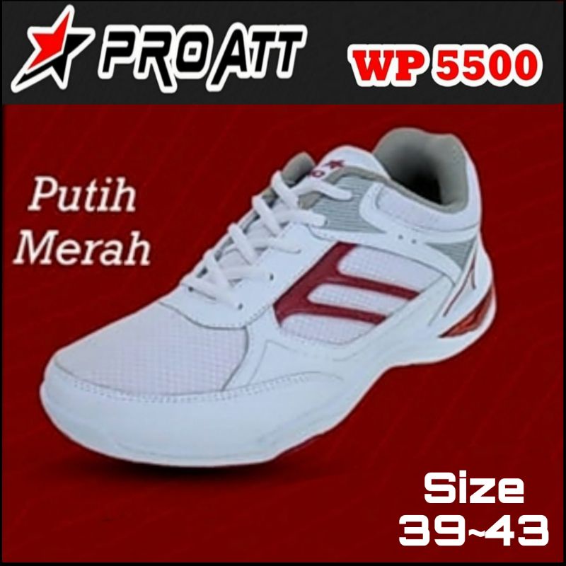 Jual Sepatu Badminton Volly Pria Lelaki Laki Sport Pro Att Bsd 640 Original Putih Abu Premium ...