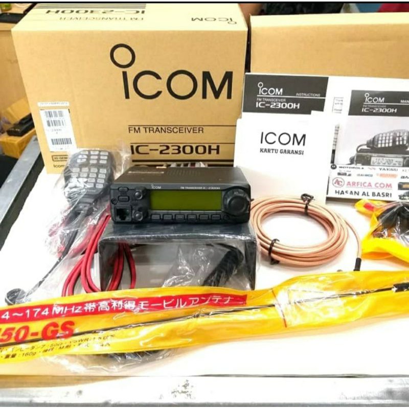 Jual RADIO RIG ICOM IC 2300H 2300 H FULLSETT ANTENA RIG VHF ORIGINAL ...