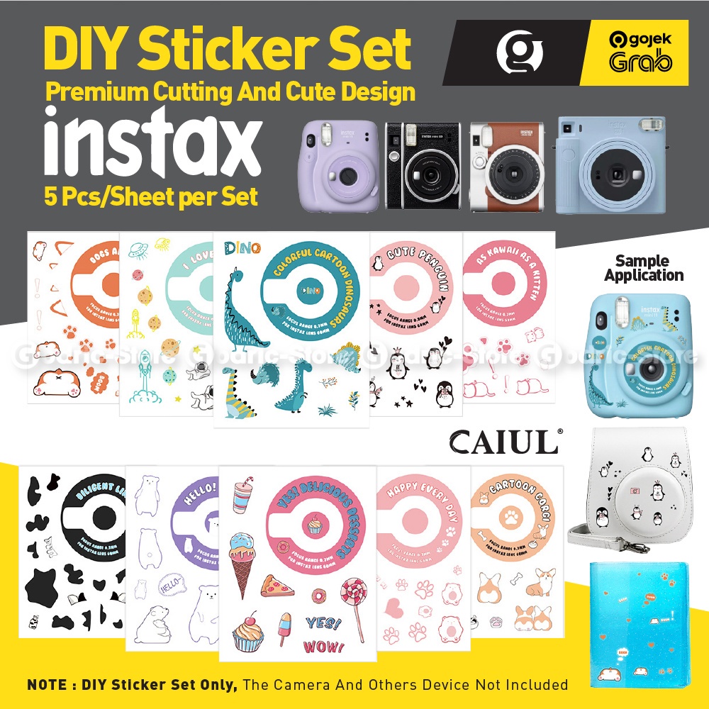 DIY Cute Animal Series Sticker Body for Fujifilm Instax Mini 11 Stiker ...