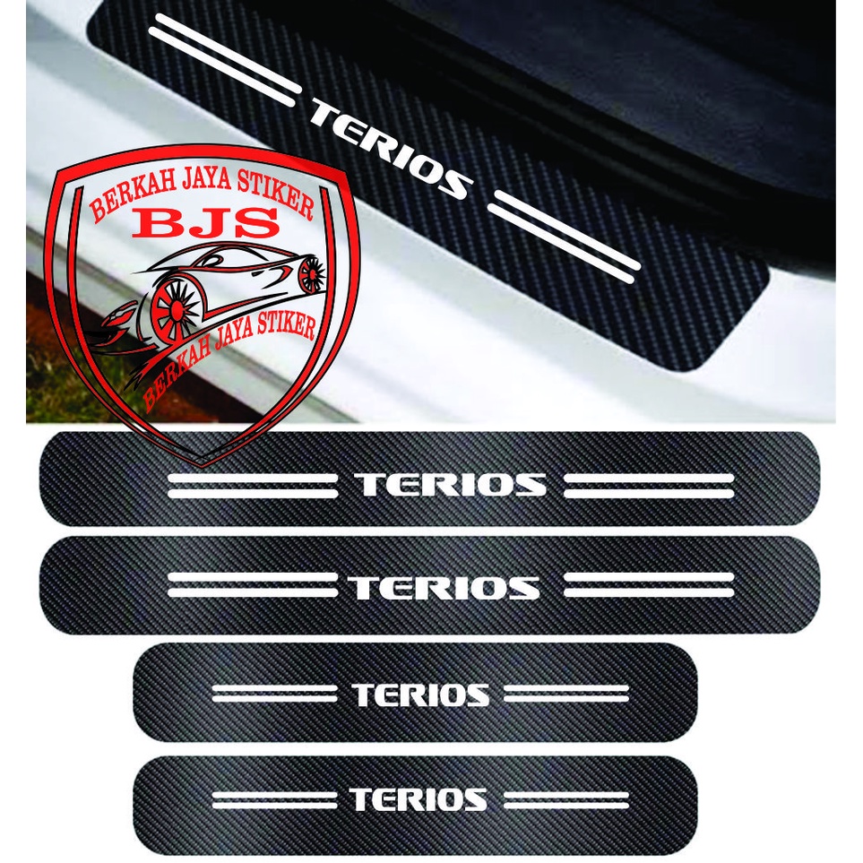 Jual NEW Sticker karbon mobil terios stiker carbon 3d pengaman pijakan ...