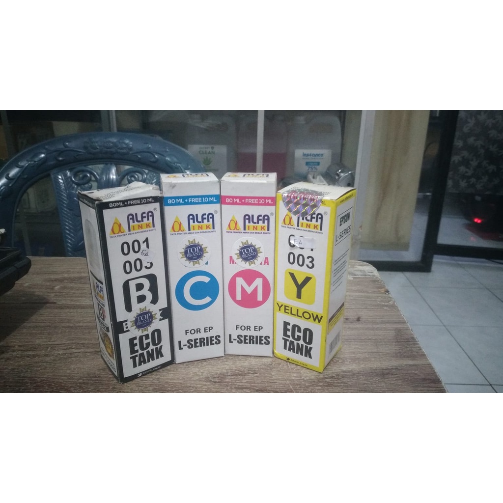 Jual Tinta printer Alfa ink original Epson LSeries Eco tank 001 003 ...