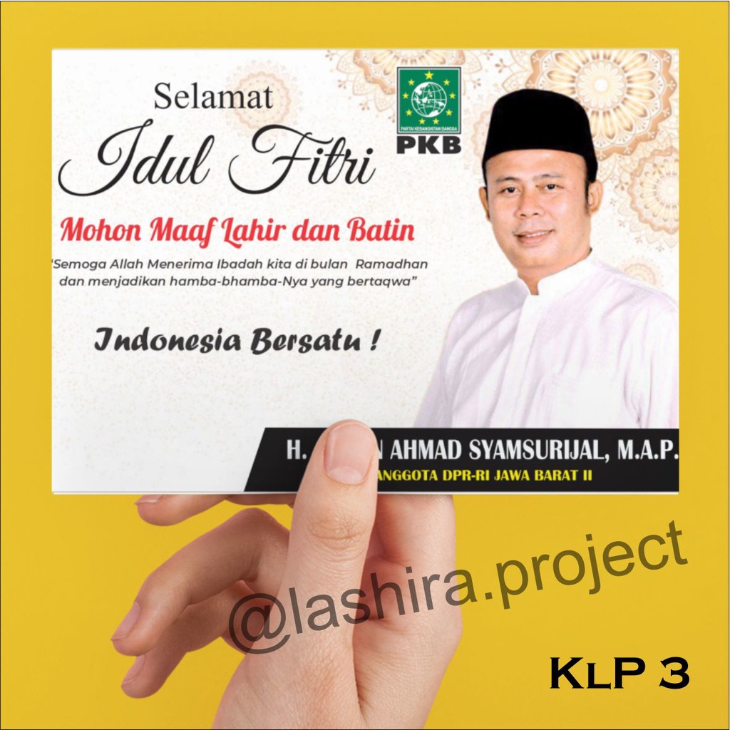 Jual Kartu atau Stiker Ucapan Lebaran Custom Foto untuk Parcel ...