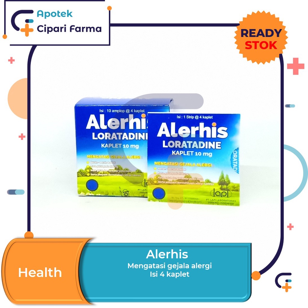 Jual Alerhis Obat Anti Alergi | Kulit Gatal | Ruam Kulit 1 Strip ...