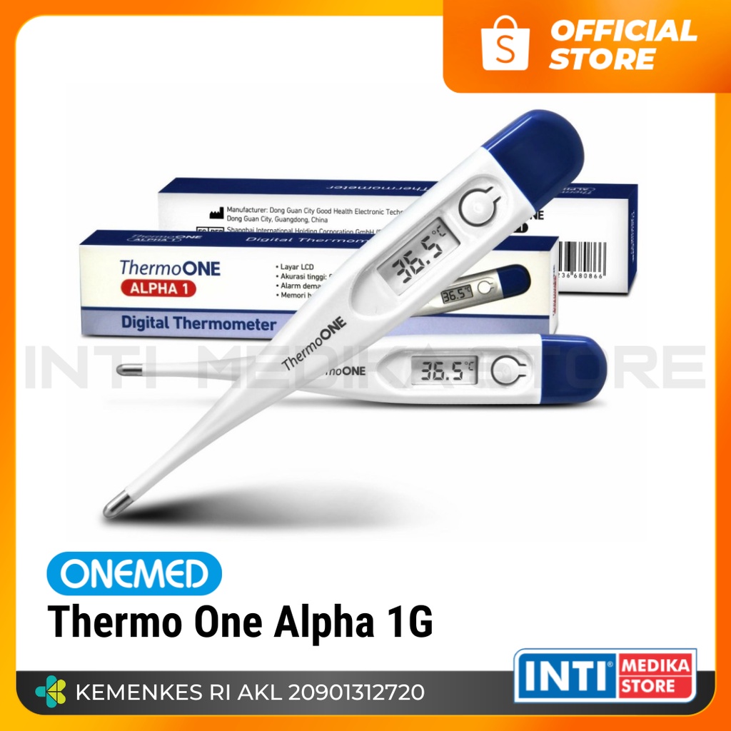 Jual ONEMED - Thermometer Digital Alpha 1G | Termometer Ketiak Kaku ...