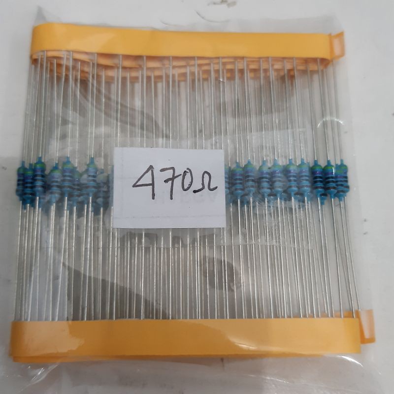 Jual resistor 470 ohm 1/4W metal film taiwan 100biji | Shopee Indonesia