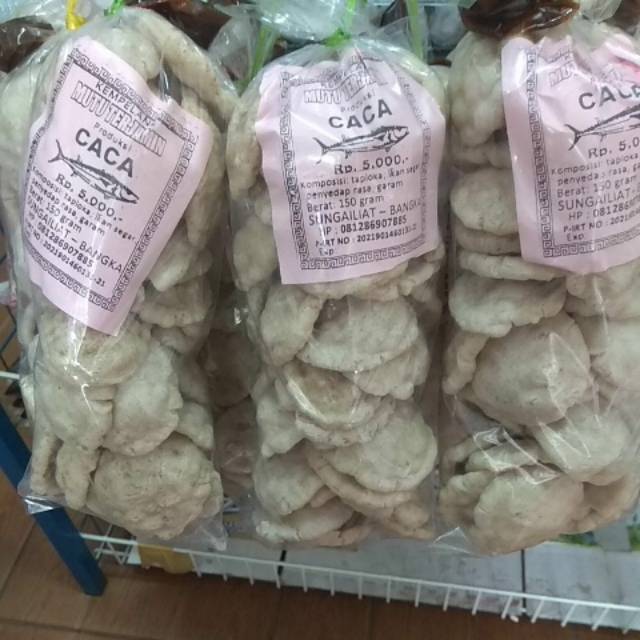 Kemplang goreng pasir caca khas bangka/oleh oleh/snack | Shopee Indonesia