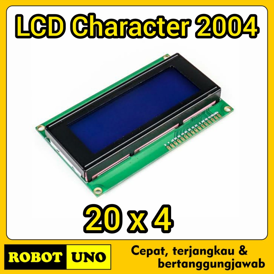 Jual LCD 20x4 2004 Display Character 2004 20x4 Blue Background Biru ...