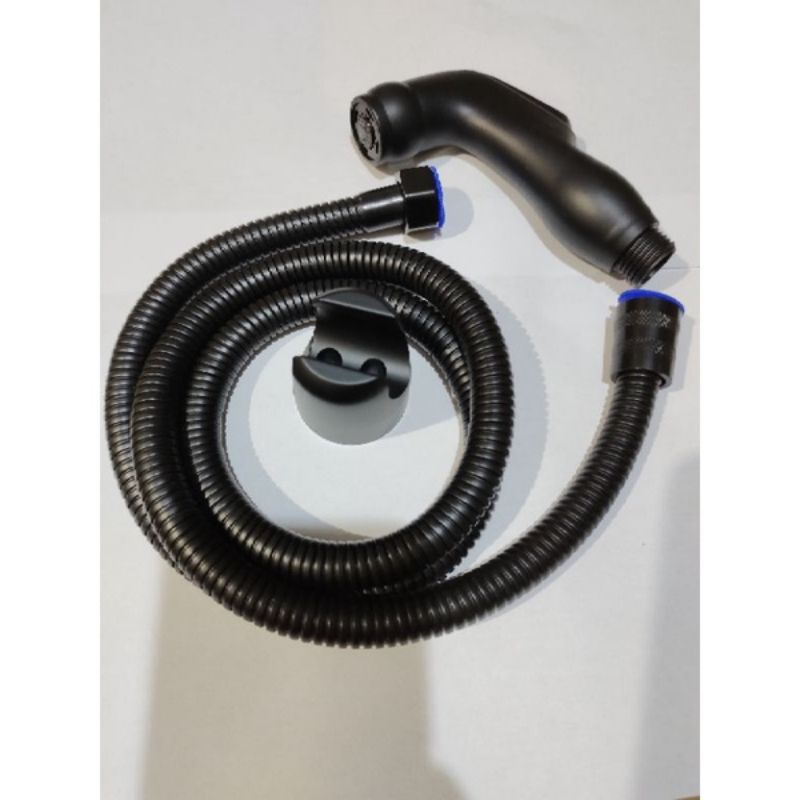 Jual Jet shower closet set hitam dengan selang stainless / paket jet ...