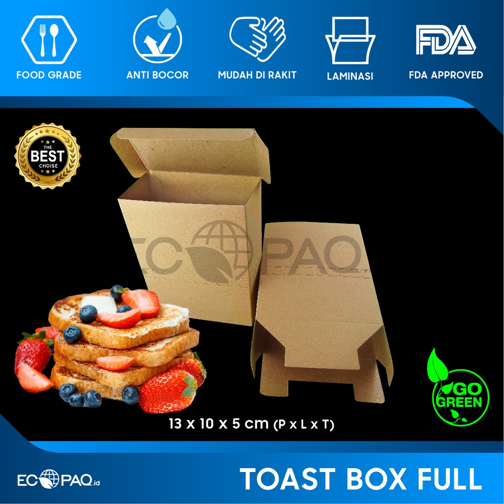 Jual Box Roti Bakar - Kotak Dus Roti Bakar - Toast FULL - (DenganTutup ...