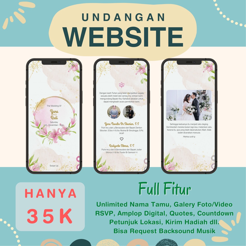 Jual Undangan Website | Undangan Digital Pernikahan Online Termurah ...