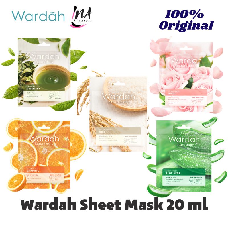 Jual Wardah Nature Daily Sheet Mask 20 ml | Shopee Indonesia