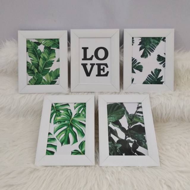 Jual Poster daun 13*18cm isi 5 murah, walldecor daun, homedecor murah ...