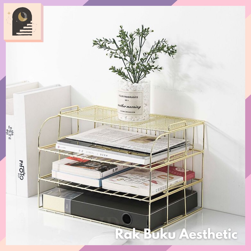 Jual Either.id - Rak Buku Aesthetic | Rak File | Dekstop Storage ...