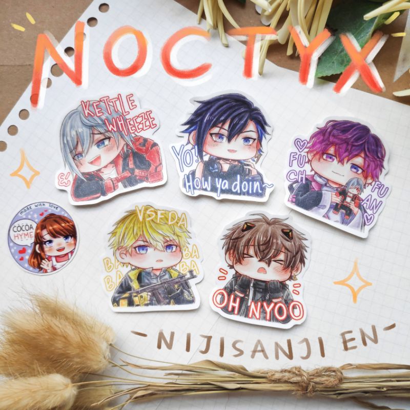Jual Nijisanji EN NOCTYX Sticker Set by cocoahyme | Shopee Indonesia