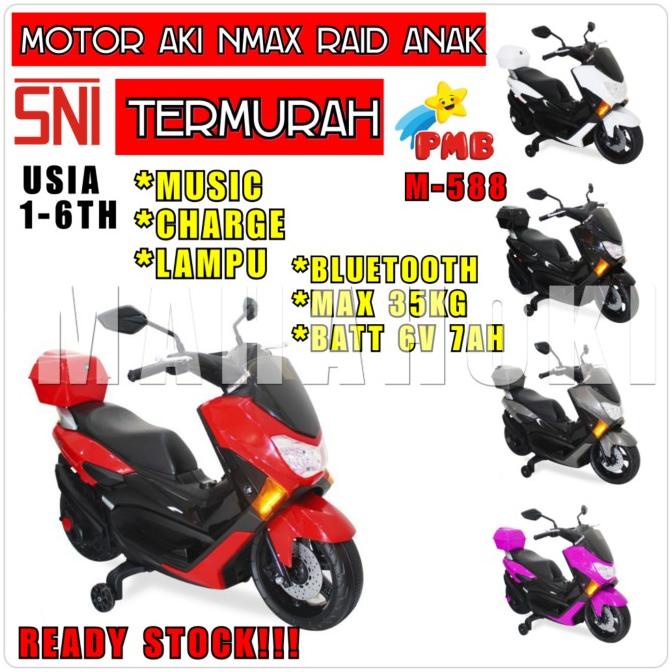 Jual Motor Aki Mainan Anak Pmb M-588 Nmax Raid Scooter Motor Listrik ...