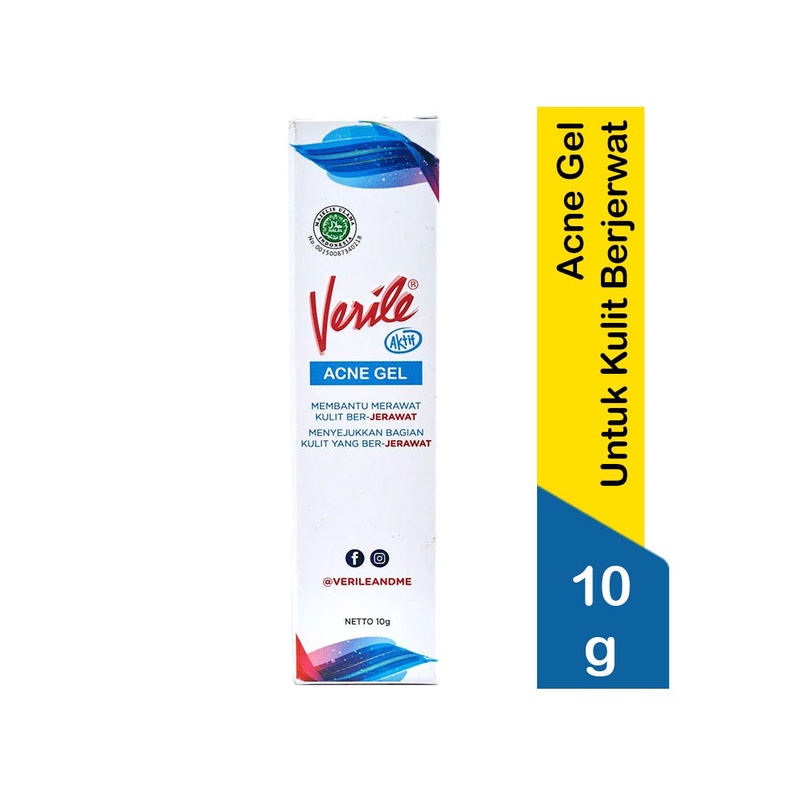 Jual VERILE ACNE GEL 10GR/ OBAT JERAWAT | Shopee Indonesia