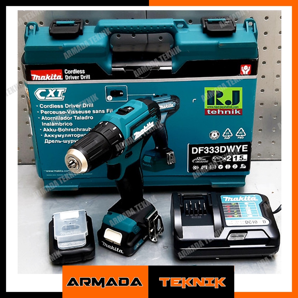 Jual Makita DF333DWYE / Bor Baterai Makita DF333 DWYE Cordless Driver ...