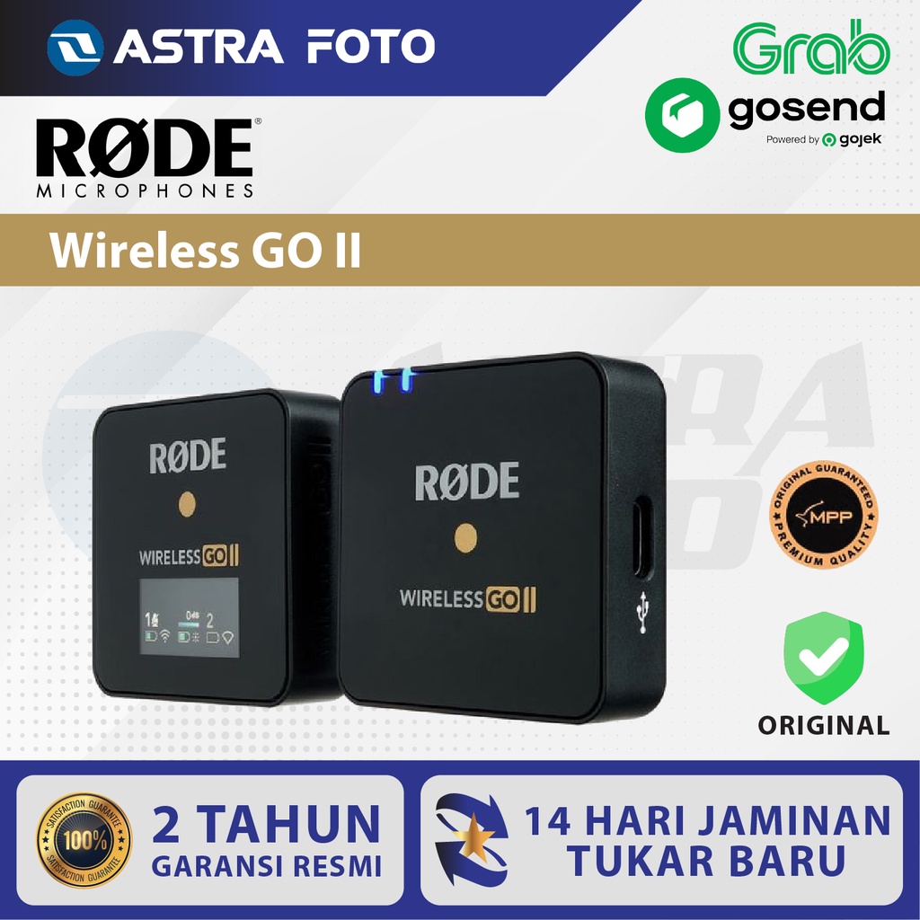 Jual Rode Wireless GO II Single Transmitter Microphone Mic Kamera & HP ...