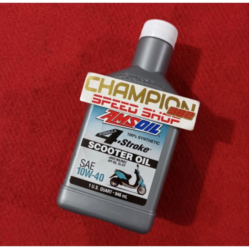 Jual Oli Motor AMSOIL AMS Oil Scooter 100% Full Synthetic 10W-40 946ml ...