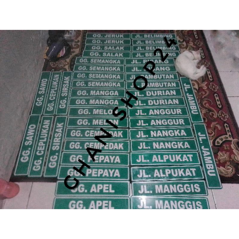 Jual Plang Nama Jalan Plang Perumahan Ukuran Panjang 50cm Alumunium ...
