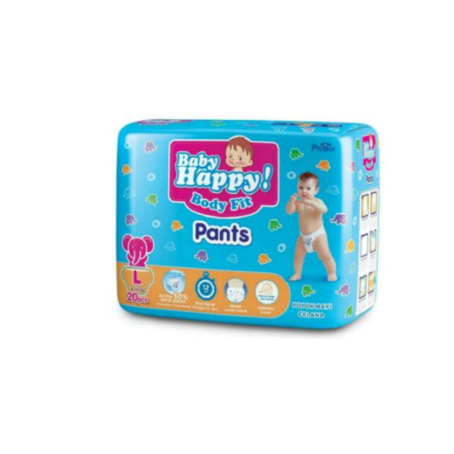 Jual Baby Happy Pants Popok Bayi Sekali Pakai Diapers L20 | Shopee ...