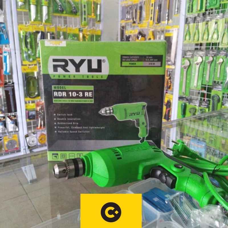 Jual MESIN BOR 10MM RYU RDR10-3RE ELECTRIC DRILL BESI TEMBOK LISTRIK ...