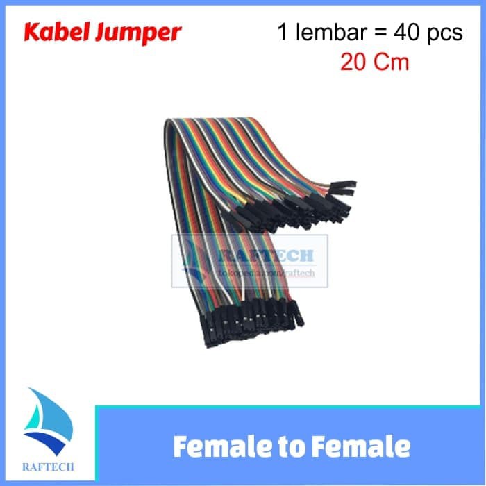 Jual Kabel jumper arduino Dupont 20 cm Female to Female Pelangi 1 ...