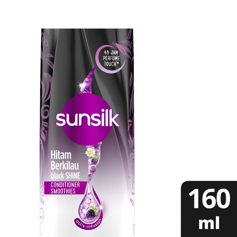 Jual Sunsilk Hitam Berkilau Black Shine Conditioner Smoothies 160ml ...