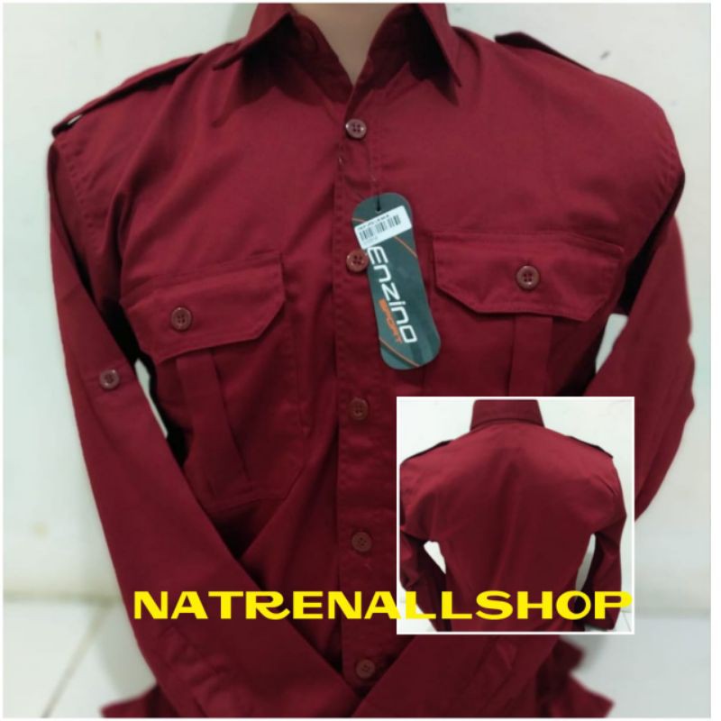 Jual Kemeja Seragam Kerja PNS, Baju Pdh warna maroon Indonesia|Shopee ...