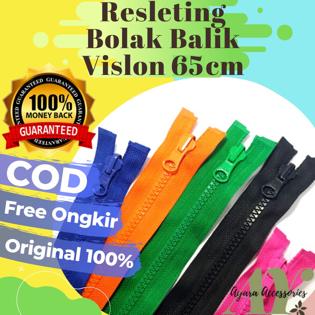 Jual RESLETING ZIPPER SLETING JAKET VISLON LION PLASTIK PANJANG 65 CM Indonesia|Shopee Indonesia