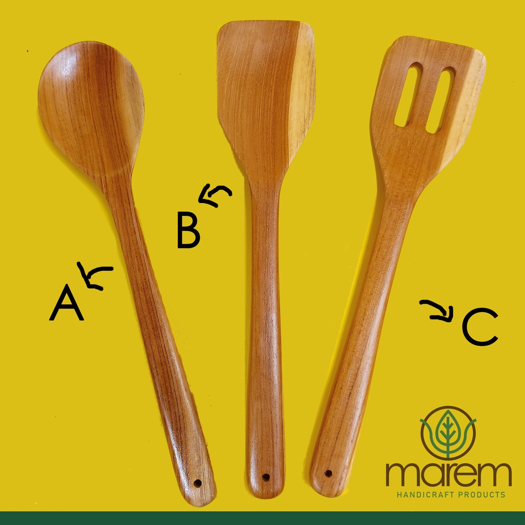 Jual SPATULA KAYU JATI PREMIUM | WOODEN SPATULA | SUTIL KAYU JATI ...