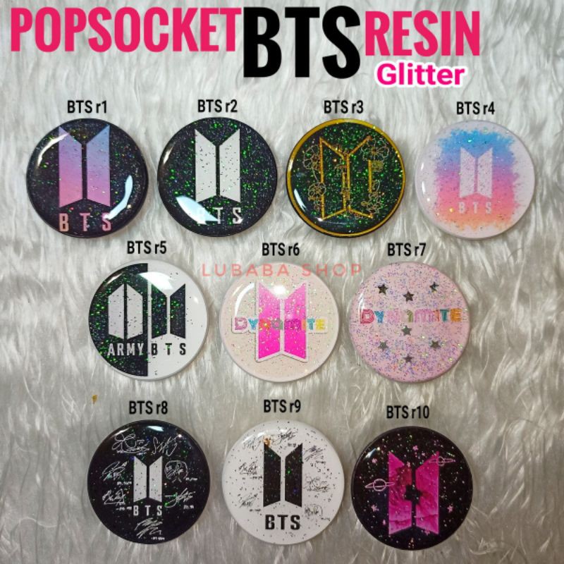 Jual Popsocket BTS Resin + Glitter Premium Pop Socket Griptok Popsocket ...
