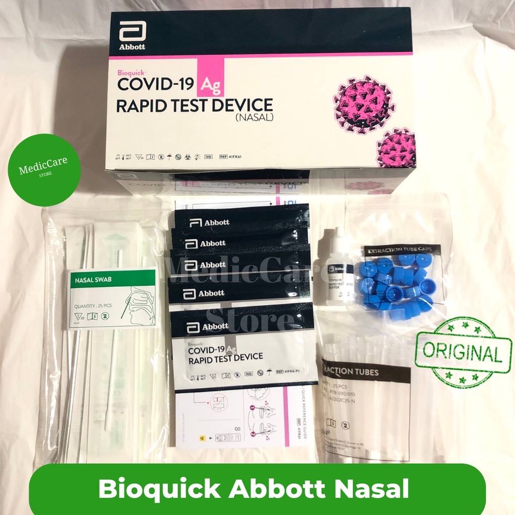 Jual Antigen Rapid Test Abbott Nasal Bioquick Swab Ecer Satuan | Shopee ...