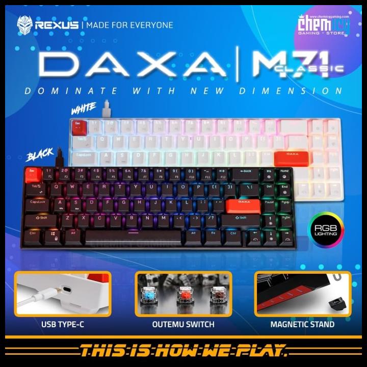 Jual Rexus Daxa M71 Classic Rgb Mechanical Gaming Keyboard | Shopee ...