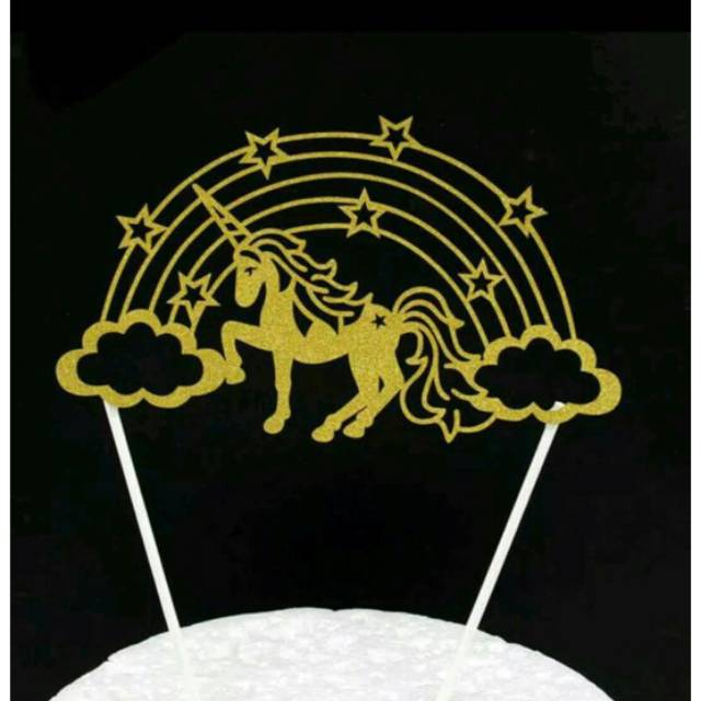 Jual topper glitter pony kuda my little pony hiasan kue happy birthday ...