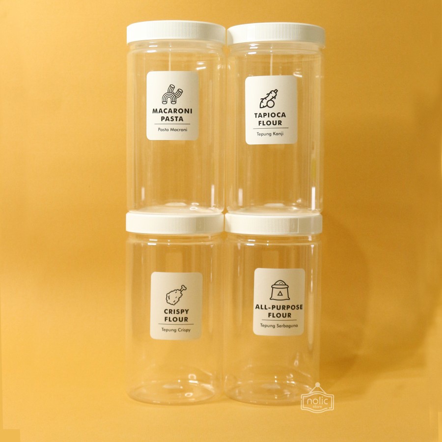 Jual Tempat Bumbu Dapur Estetik Bebas Pilih Stiker Label Vinyl Tahan ...