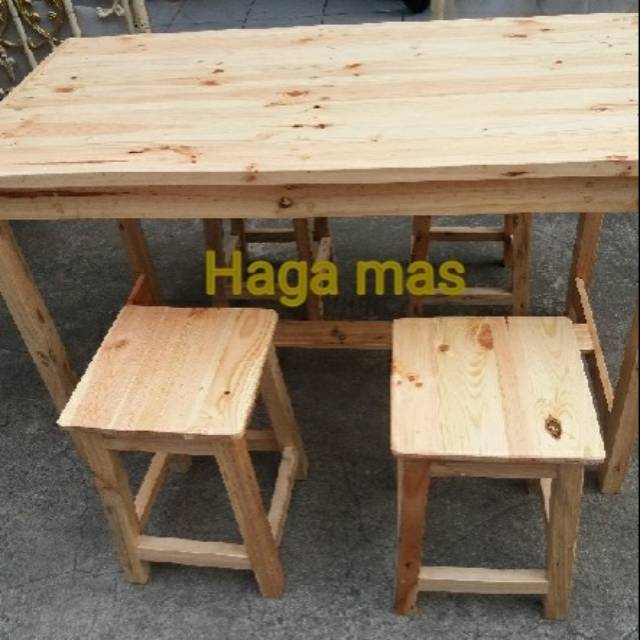 Jual Meja Makan/ Meja Restoran/ Meja Cafe Atau Bar/ Meja dan Kursi, Meja Kayu Jati Belanda ...