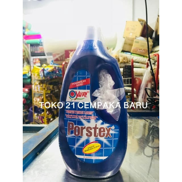 Jual Yuri Porstex Biru Botol 1000 ml | Pembersih Porselen Yuri Porstex ...