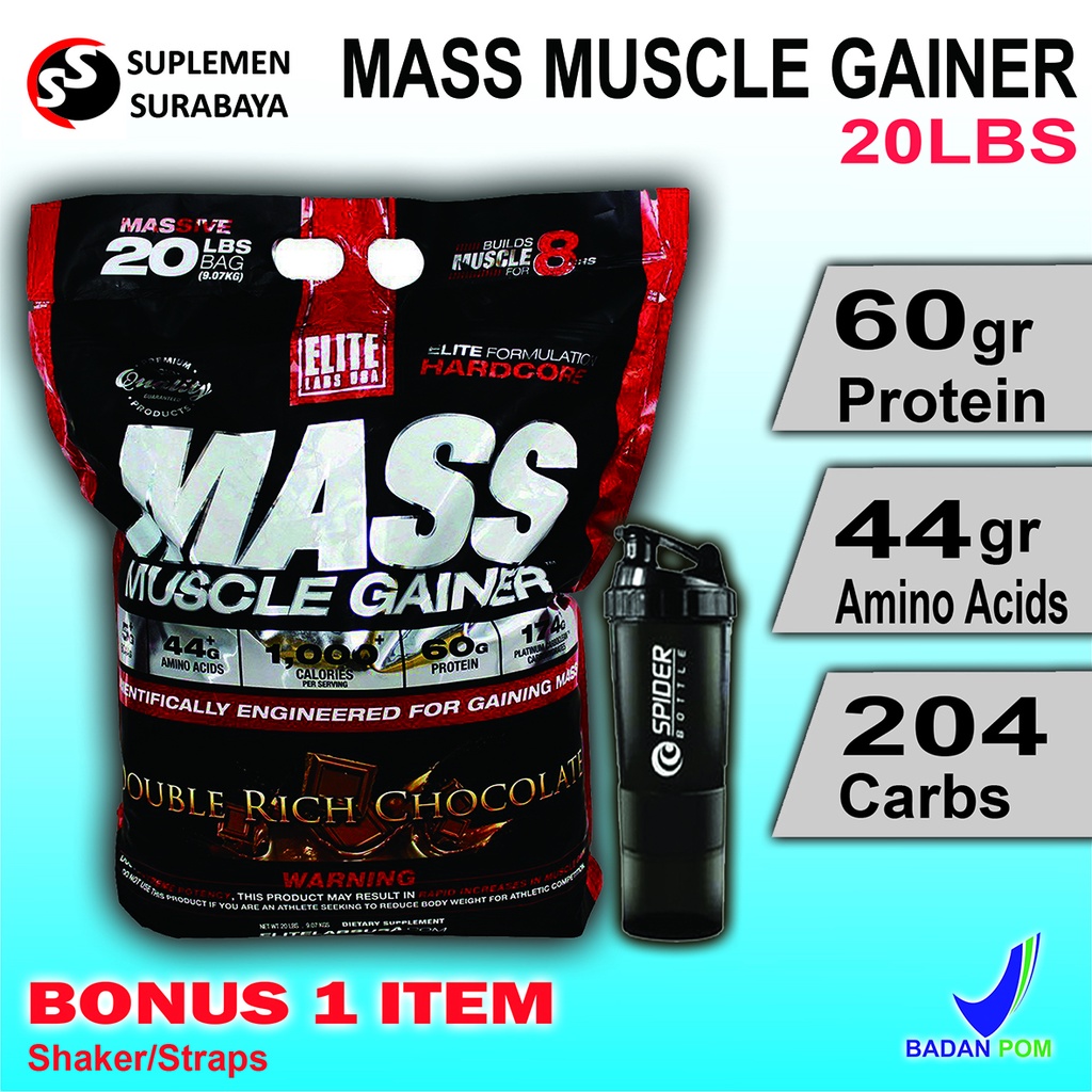 Jual Elite Labs Mass Gainer 20Lbs BPOM! Harga Grosir | Shopee Indonesia