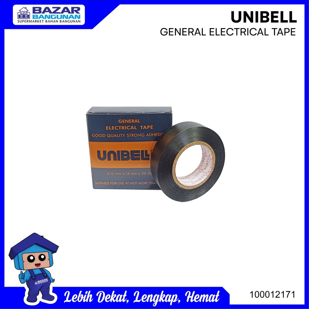 Jual Unibell - Isolasi Solasi Lakban Listrik Electrical Tape General ...