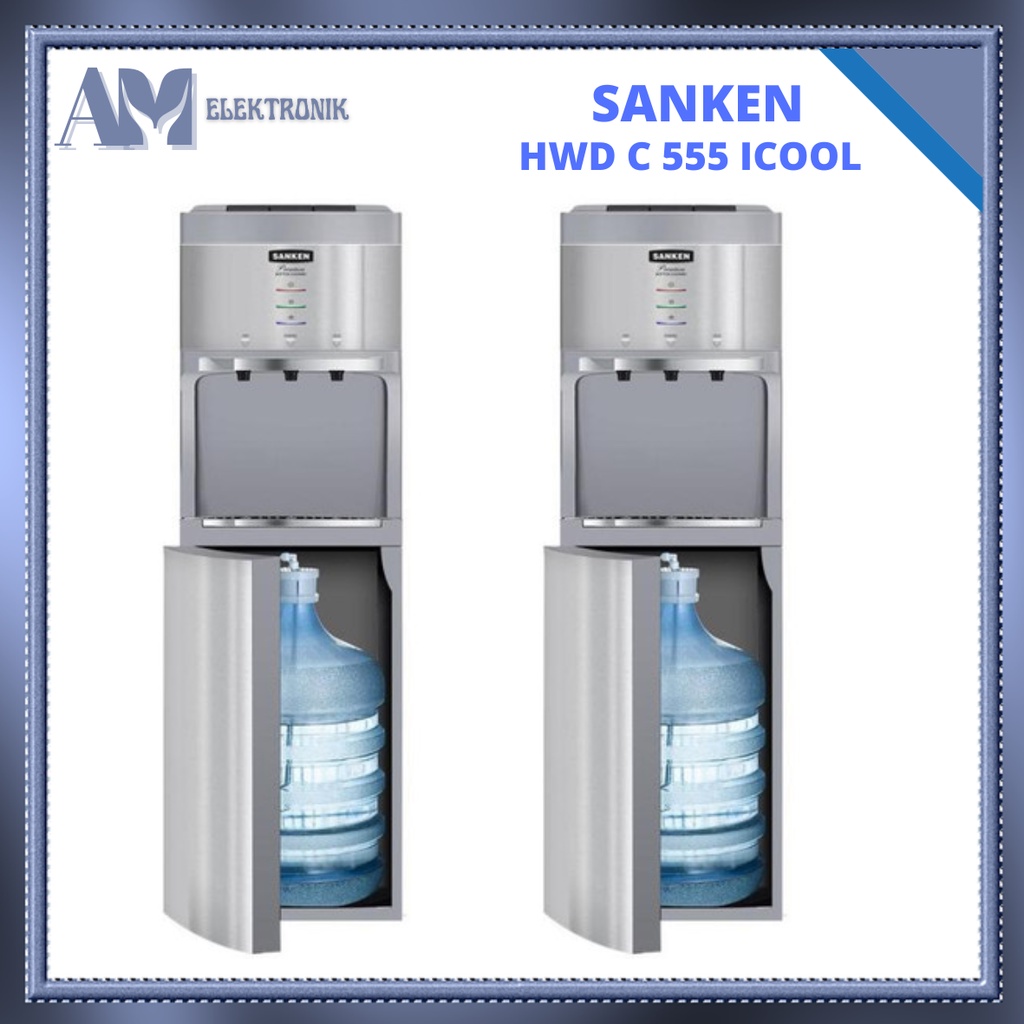 Jual SANKEN DISPENSER HWD 555 ICOOL / NON KOMPRESOR STAINLESS STEEL ...