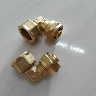Jual Elbow Sok / Shok Sambung Keni Drat Dalam Air Panas Kuningan 1/2 Inch | Shopee Indonesia