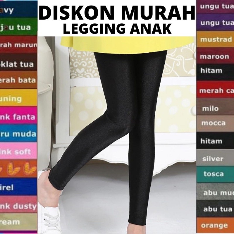 Jual Legging Anak Polos Spandek Usia 1-12 Tahun MURAH | Lejing Anak ...