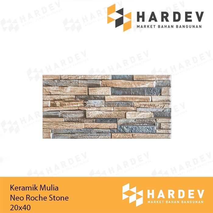 Jual KERAMIK MULIA 20X40 NEO ROCHE STONE KW1 | Shopee Indonesia