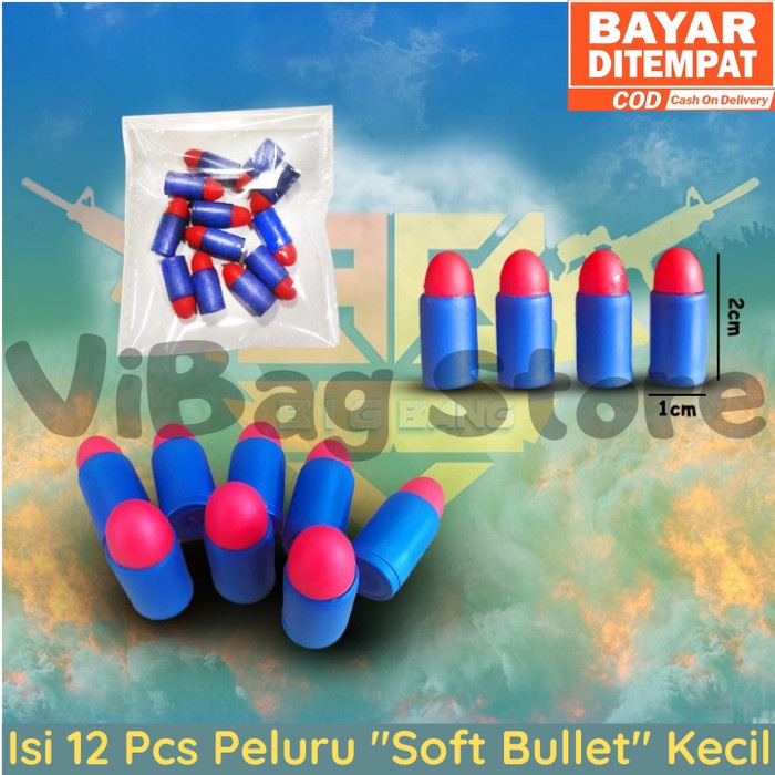 Jual Peluru Busa Kecil Soft Bullet Pistol Pistolan Tembakan Nerf ...