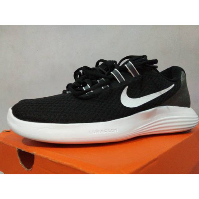 Jual NIKE LUNARLON BLACK ORIGINAL 100% | Shopee Indonesia