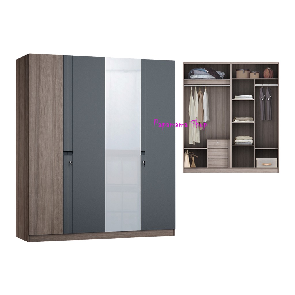 Jual Lemari Pakaian 4 Pintu - Siantano LP Paddington 4D - Medan | Shopee Indonesia
