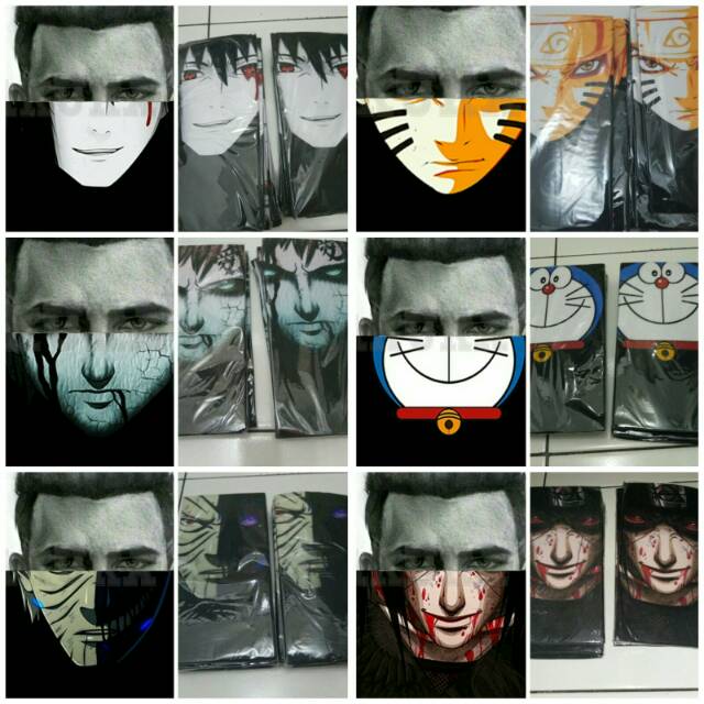 Jual Promo Masker Anime Serba Guna 3D Naruto Sasuke Pain Gaara Doraemon ...